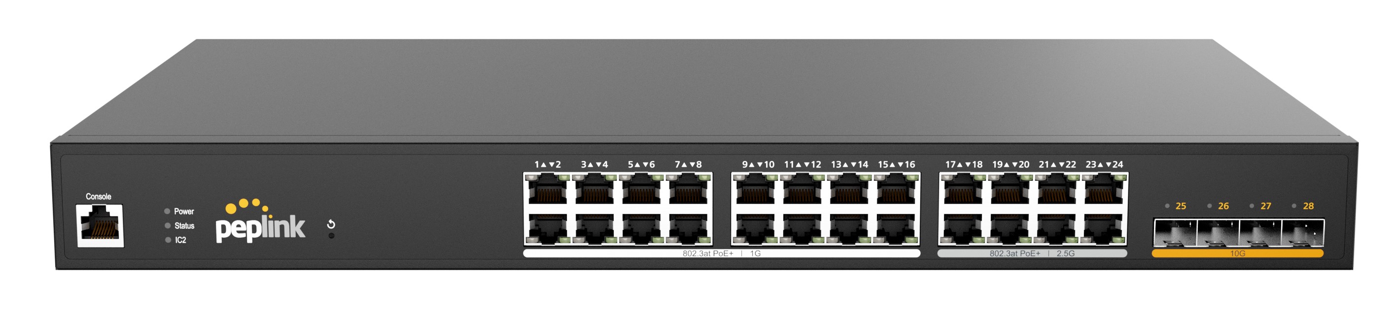 Peplink PLS-24-H2G-410W 28-Port PoE Switch | Westward Sales